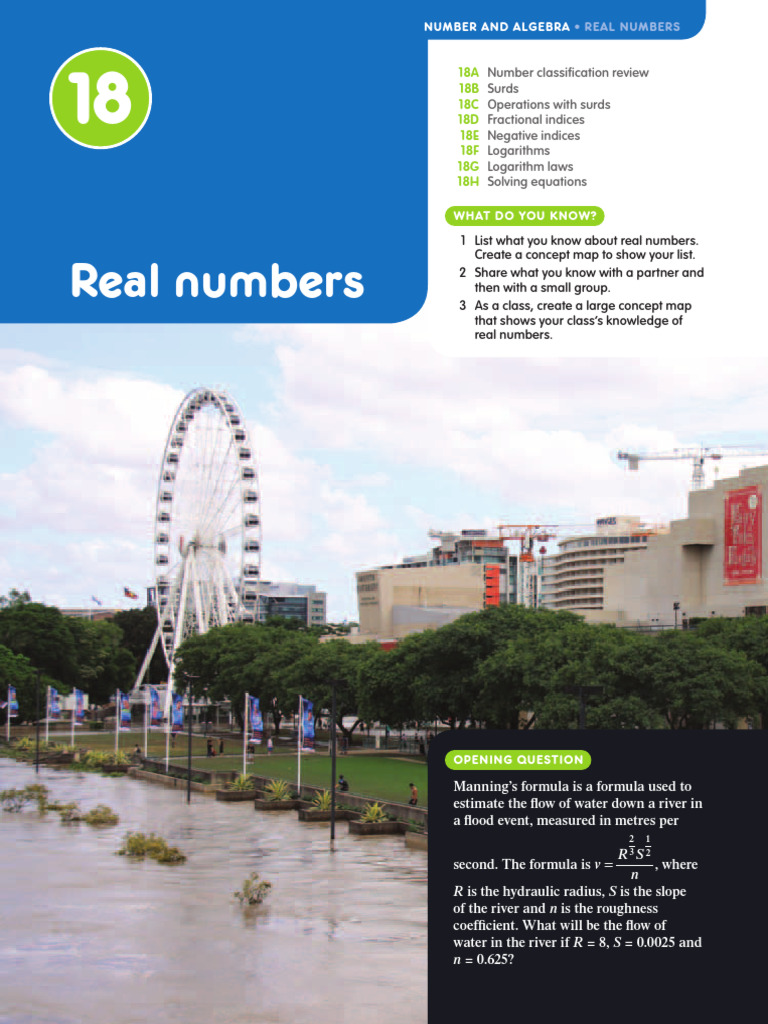 Chapter 18 Real Numbers | PDF