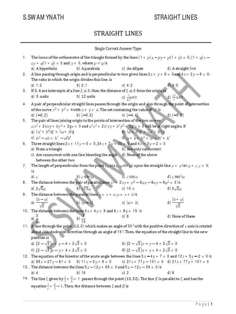 ST Lines by Resonance Swami Nathan Sir | PDF | Triangle | Geometric Shapes