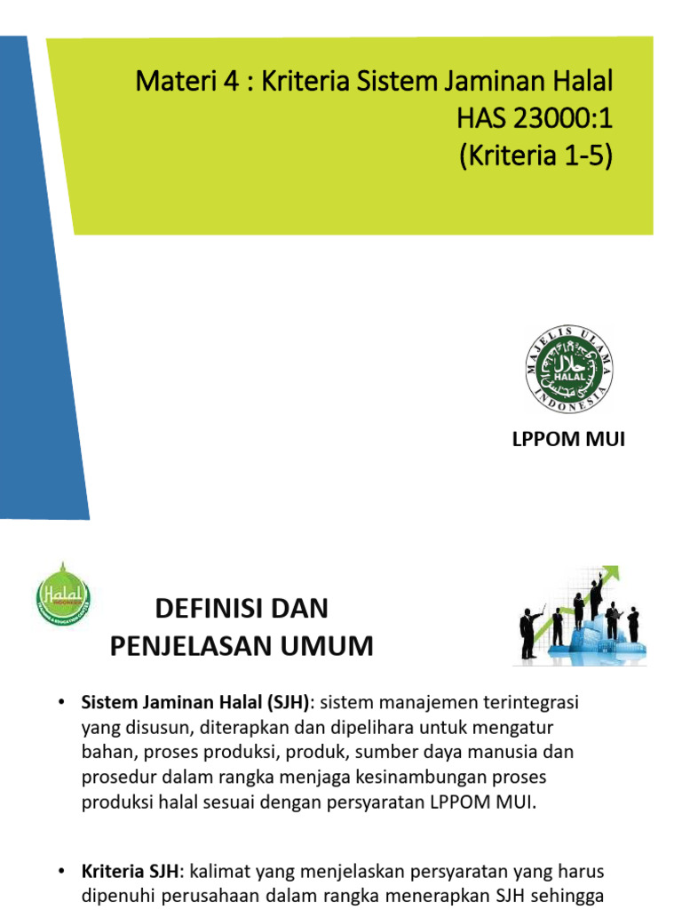 Kriteria SJH No 1-5 | PDF