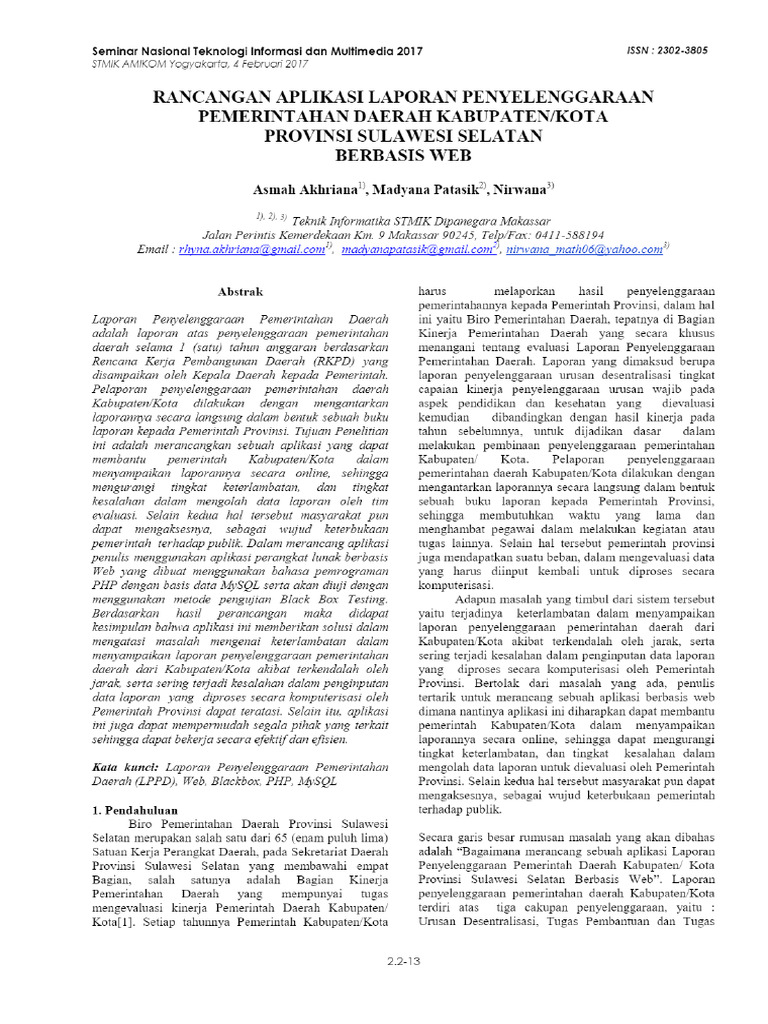 Rancangan Aplikasi LPPD | PDF