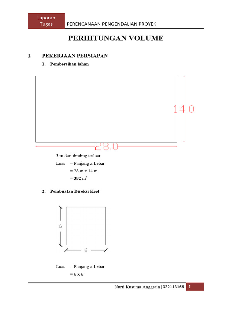 Perhitungan Volume | PDF
