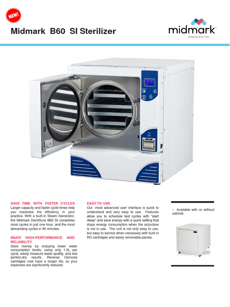 Midmark B60 SI Sterilizer: Save Time With Faster Cycles Easy To Use ...