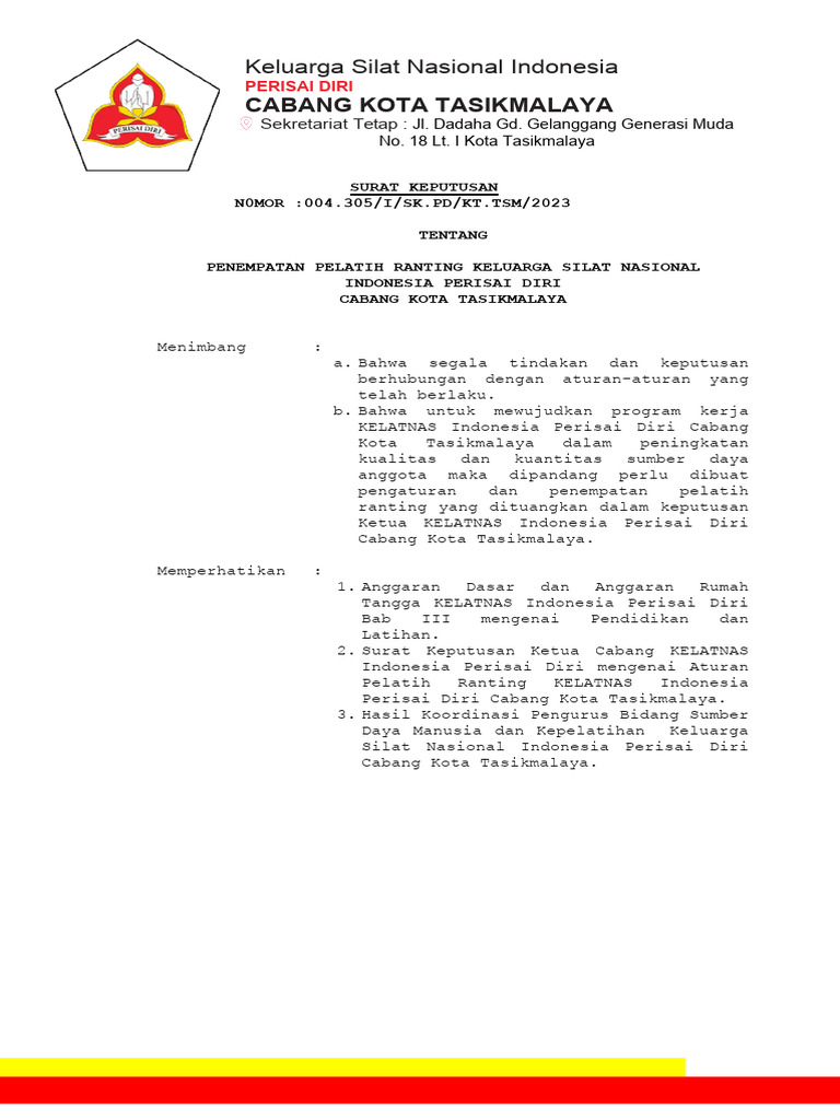SK Pelatih | PDF