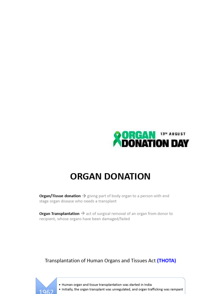 Organ Donation and Transplantation in India | PDF