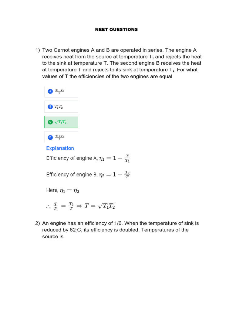 Neet Questions | PDF