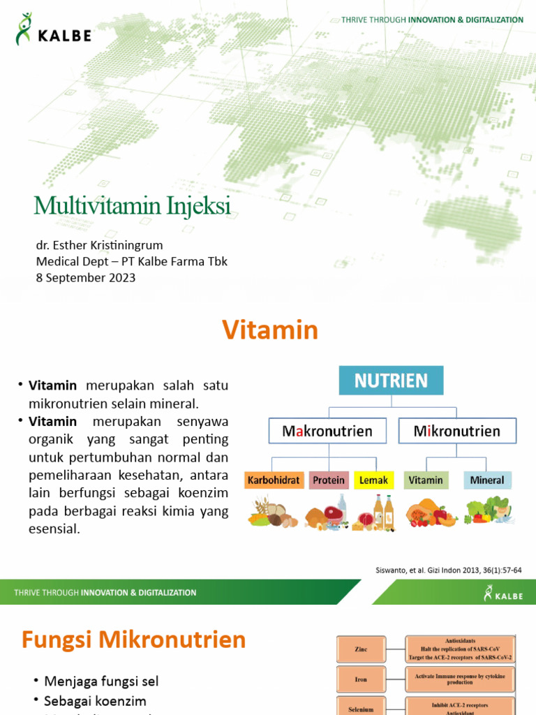 Manfaat Vitamin Injeksi & Prove Vit | PDF