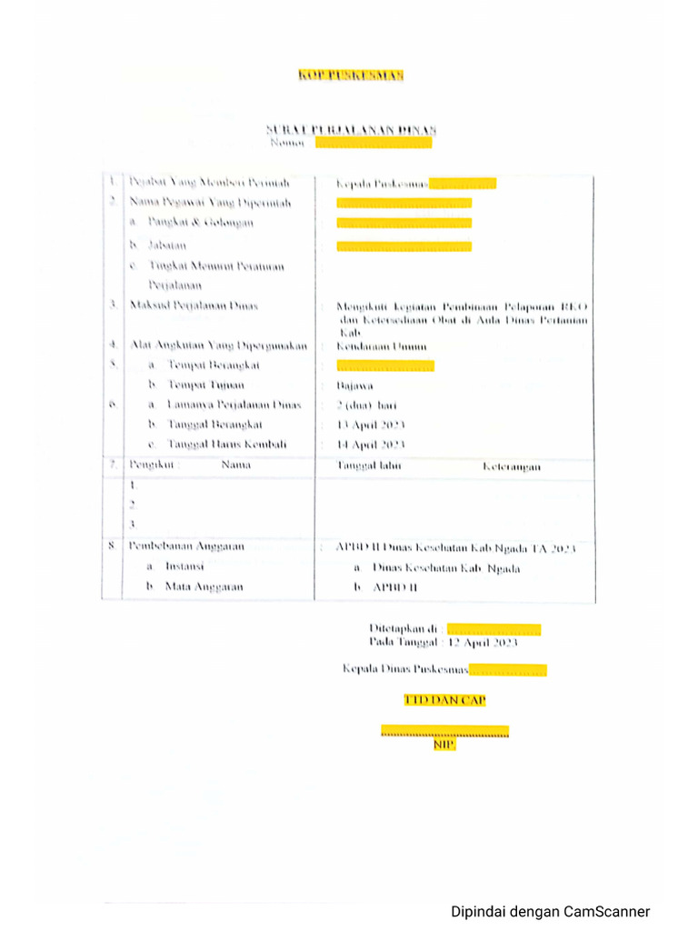 CTH SPD Dan Laporan | PDF