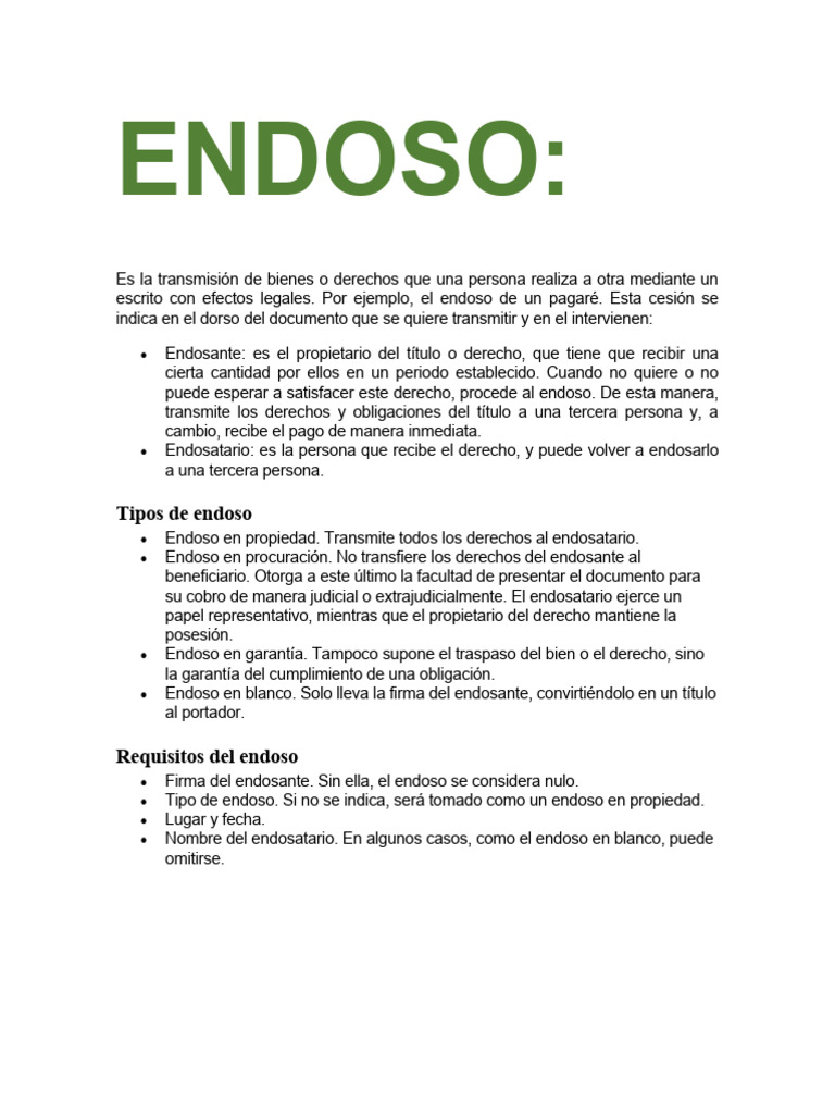 Endoso | PDF
