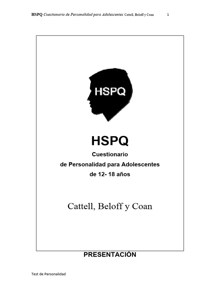 6 HSPQ Manual | PDF