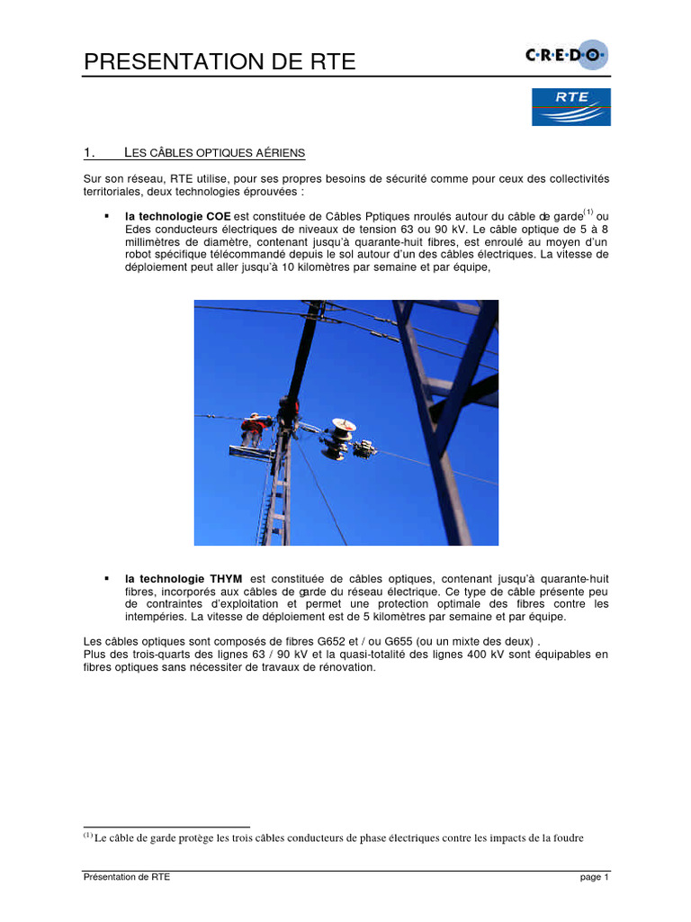 Fiche Présentation de RTE | PDF