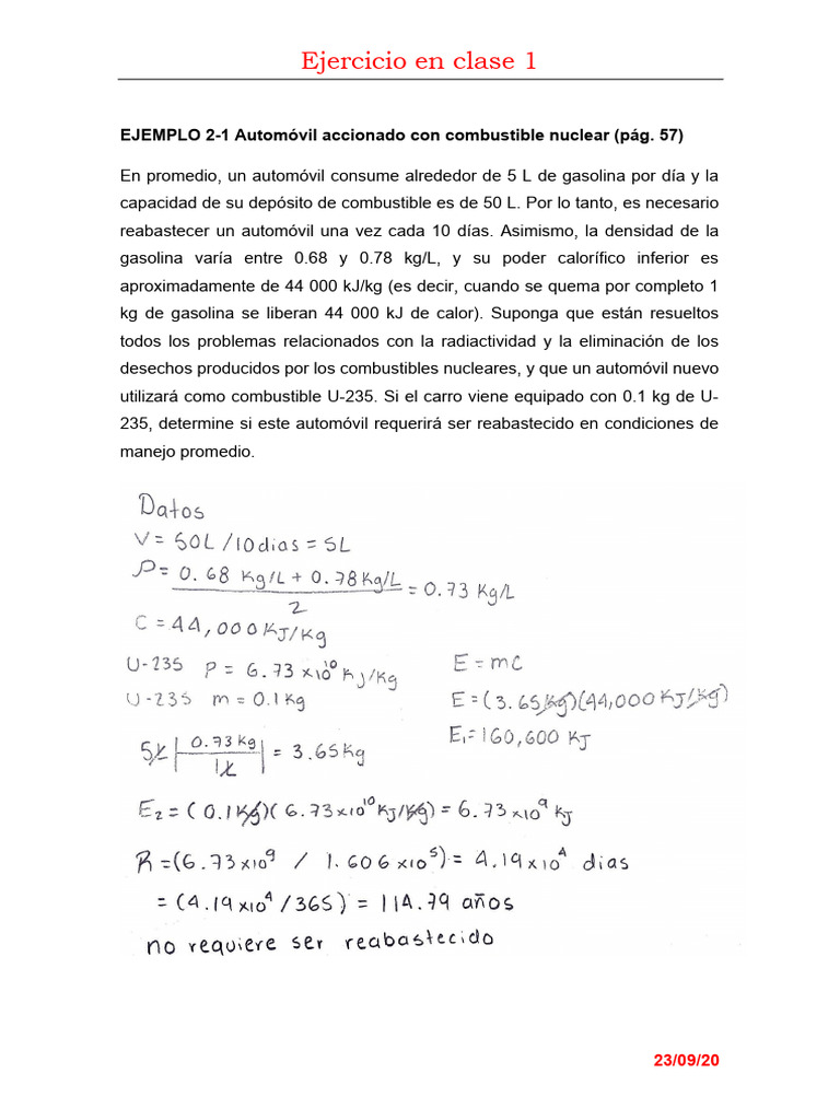 Termo U1 Ejercicios en Clase | PDF