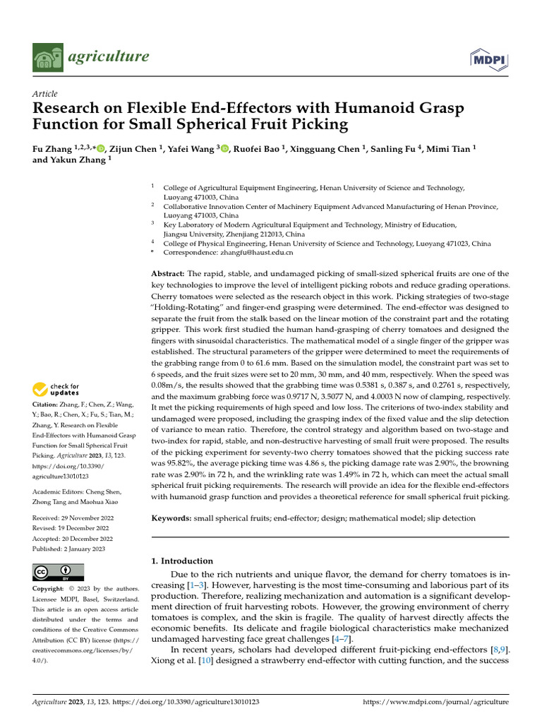 Research On Flexible End-Effectors With Humanoid Grasp Function For ...