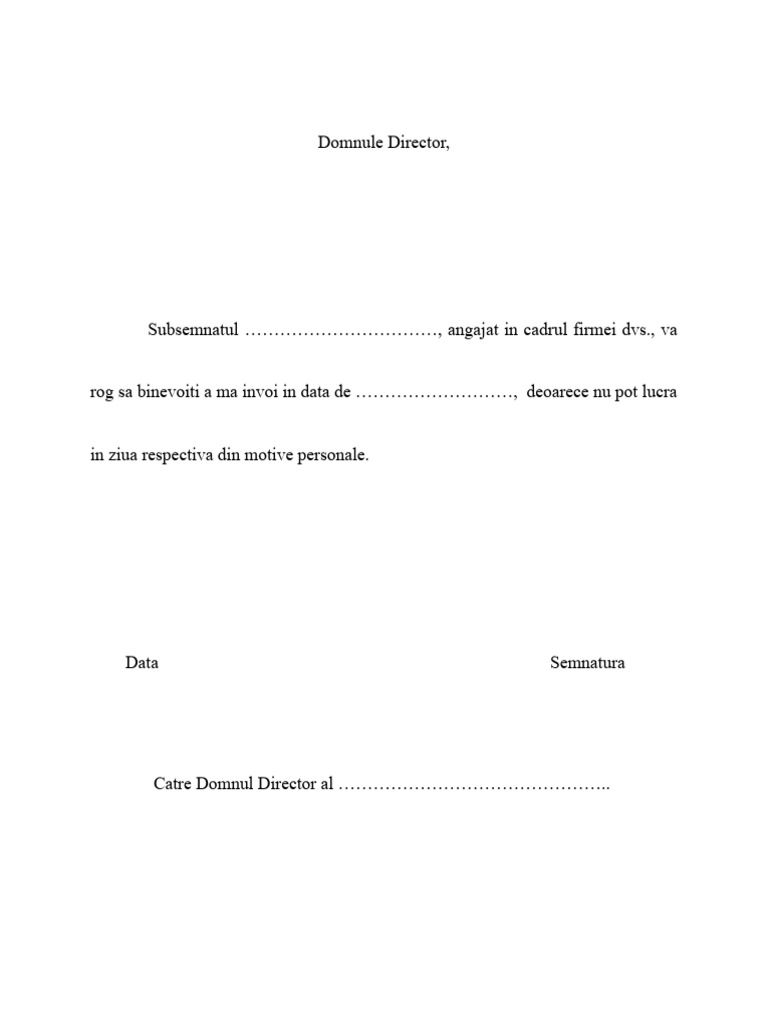 Cerere de Invoire PDF Free | PDF