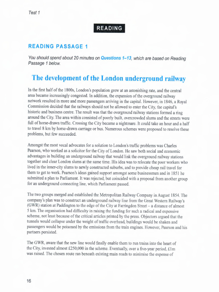 The Development of The London Underground Railway: Reading | PDF