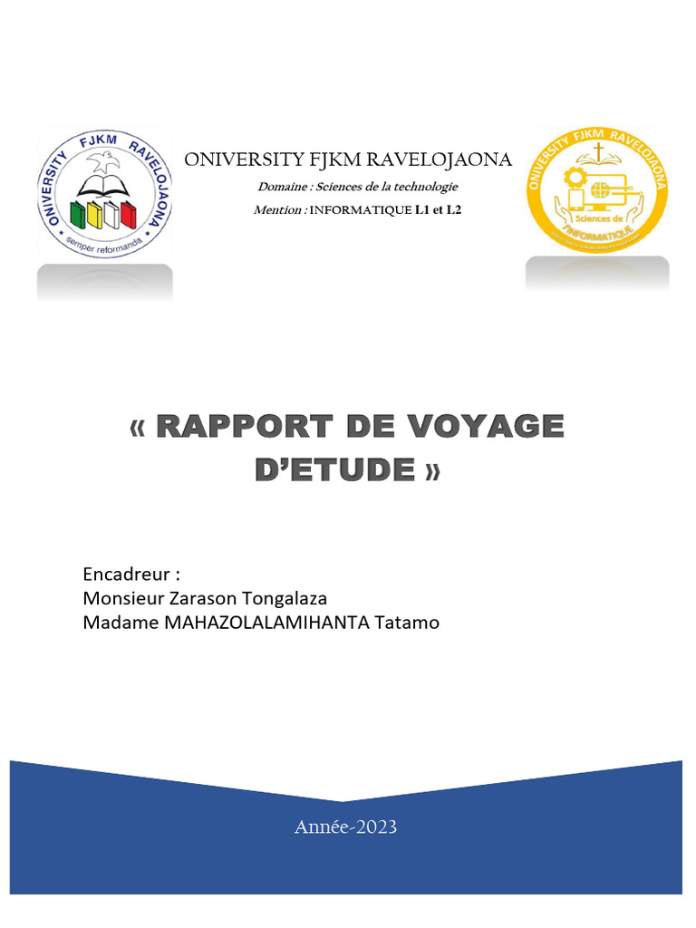 Rapport Voyage D'étude | PDF
