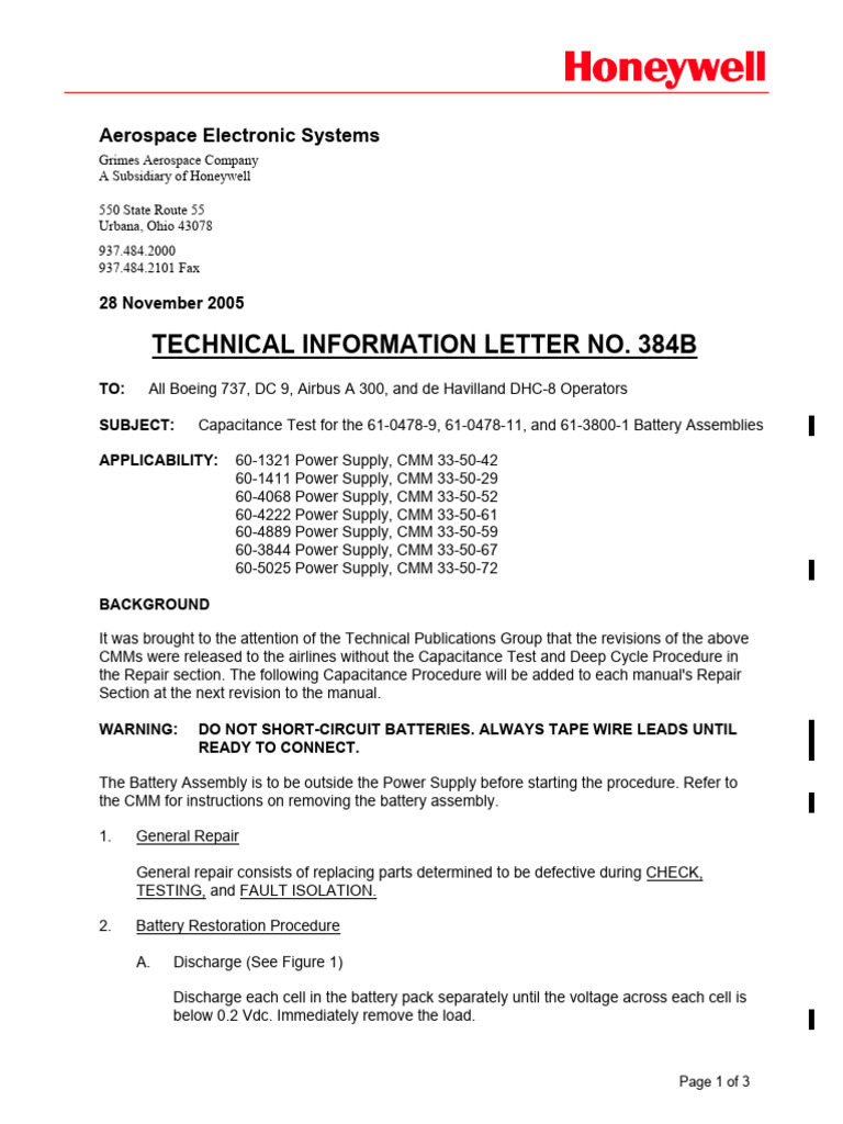 Technical Information Letter 61-0478-9 | PDF
