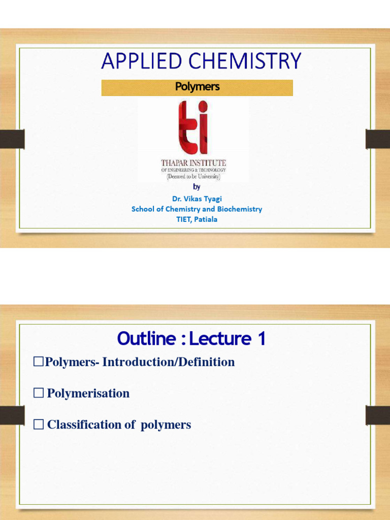 Polymers UCB008 (Chemistry) | PDF