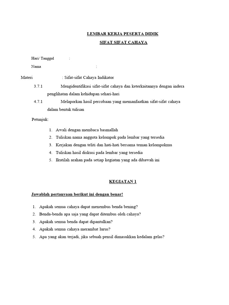 LKPD KLS 5 | PDF