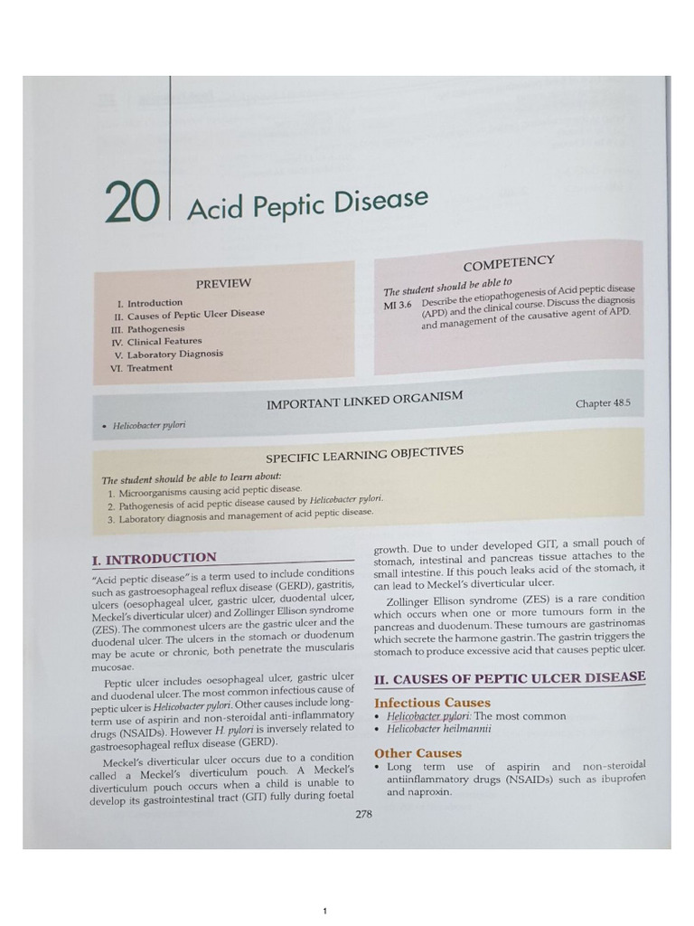 Acid Peptic Disease | PDF