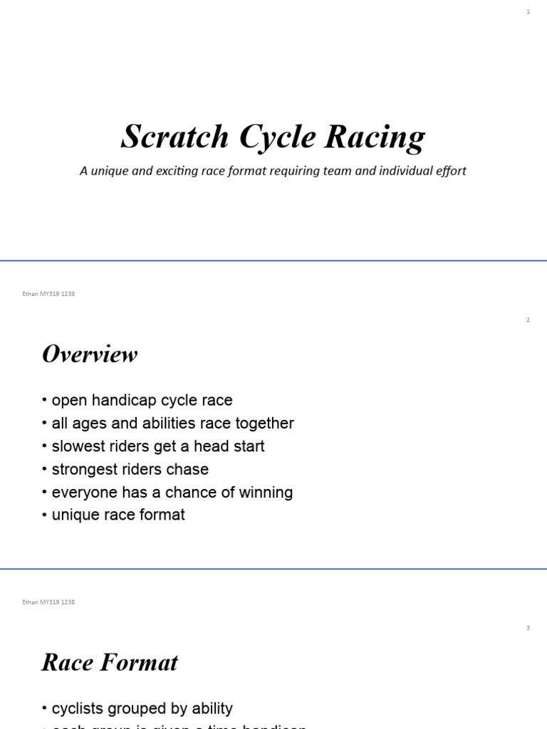 Scratch Cycle Racing | PDF