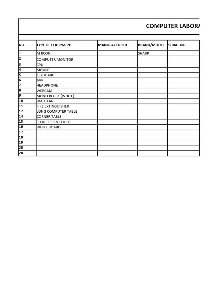 Sample Inventory | PDF