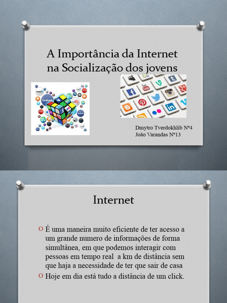 A Importância Da Internet Na Socialização Dos Jovens DIMA | PDF