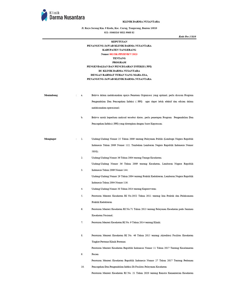 SK Program PPI KLINIK | PDF