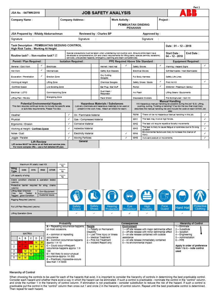 28.JSA Pemasangan Pagar | PDF