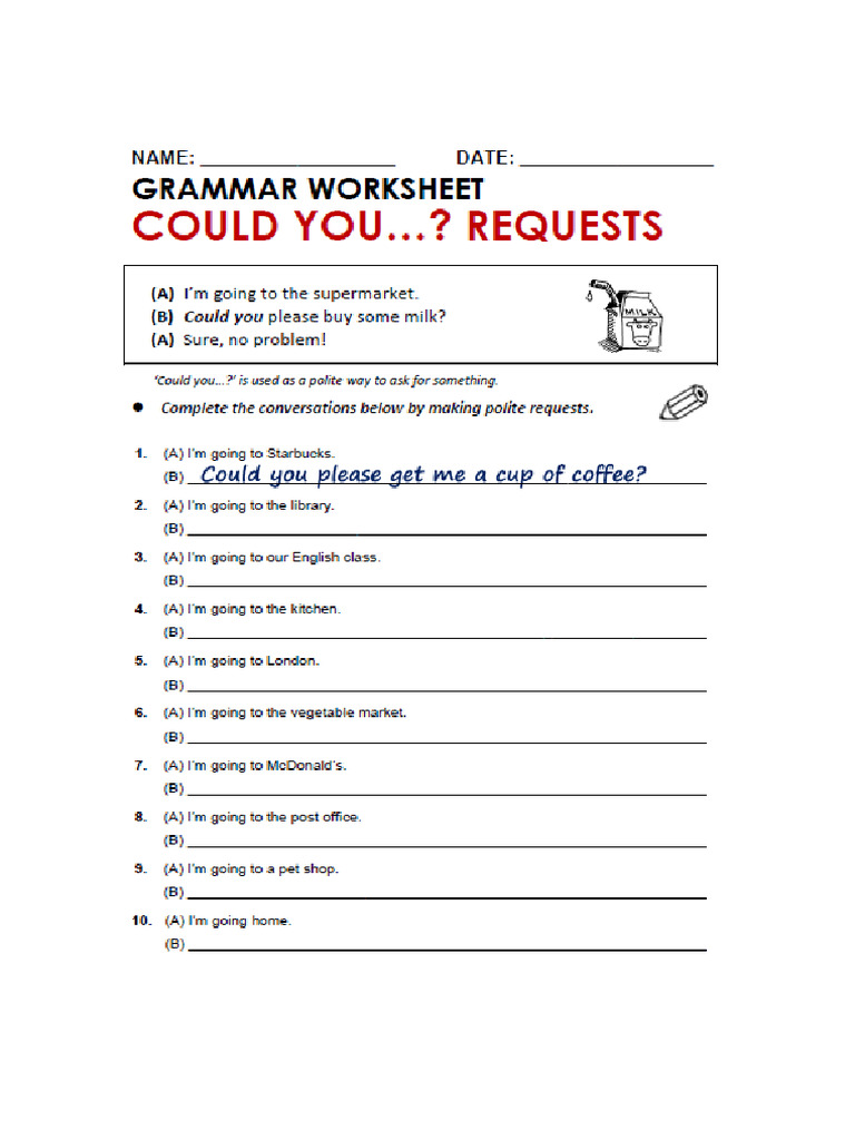 ANGLAIS - COULD YOU REQUESTS | PDF