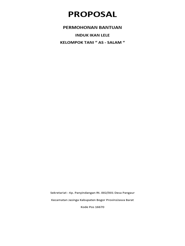 PROPOSAL. Lele 2017 | PDF