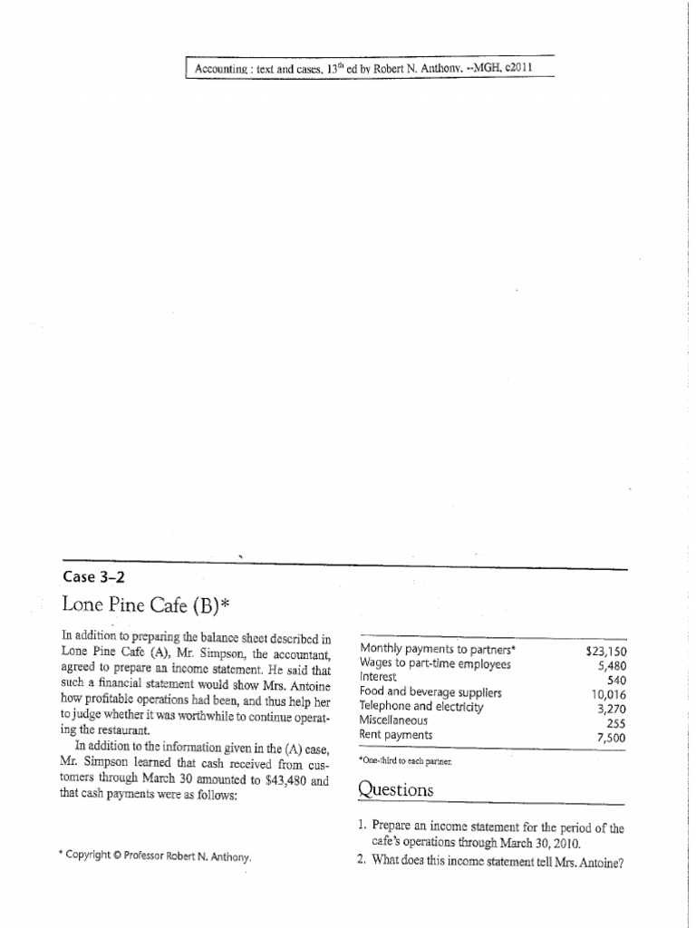 Case 3-2 Lone Pine Cafe (B) | PDF