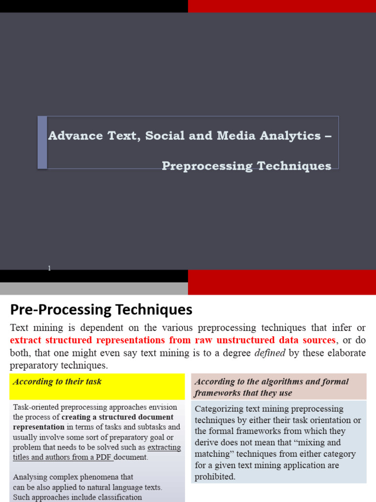 Lecture 8 Pre Processing Techniques Pdf