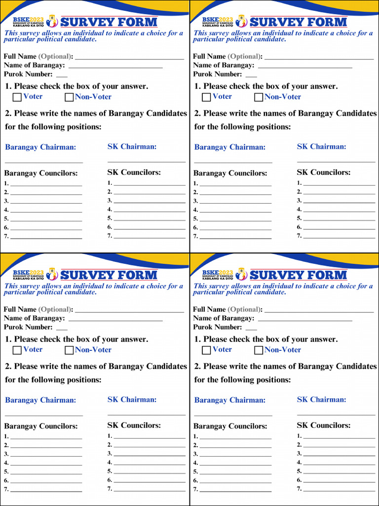 Survey Form | PDF