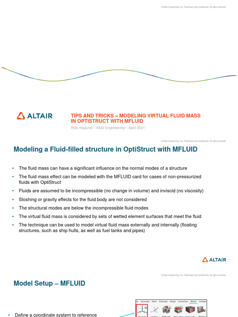 Modeling Virtual Fluid Mass in OptiStruct | PDF