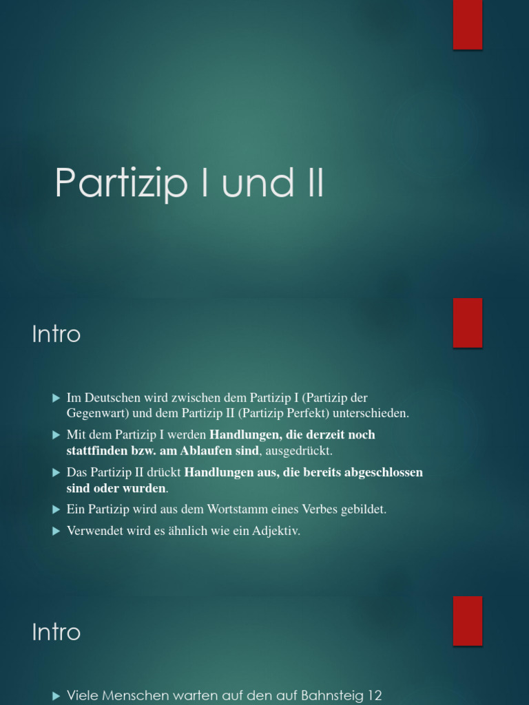03_Partizip I Und II | PDF
