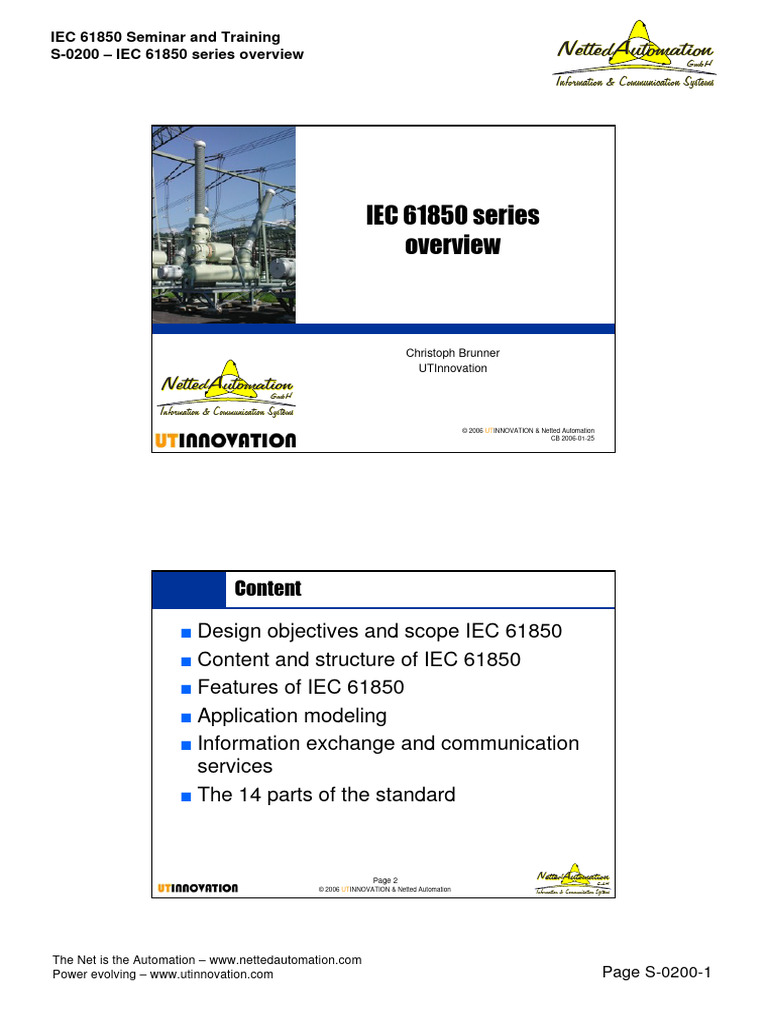 04 - S 0200 IEC61850Overview | PDF | Telecommunications | Internet Protocol Suite
