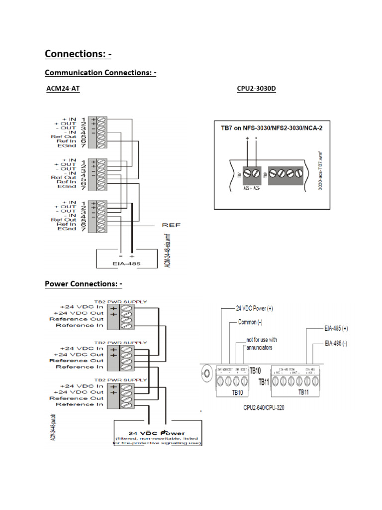 ACM-24AT Connection Details (Vignesh) | PDF