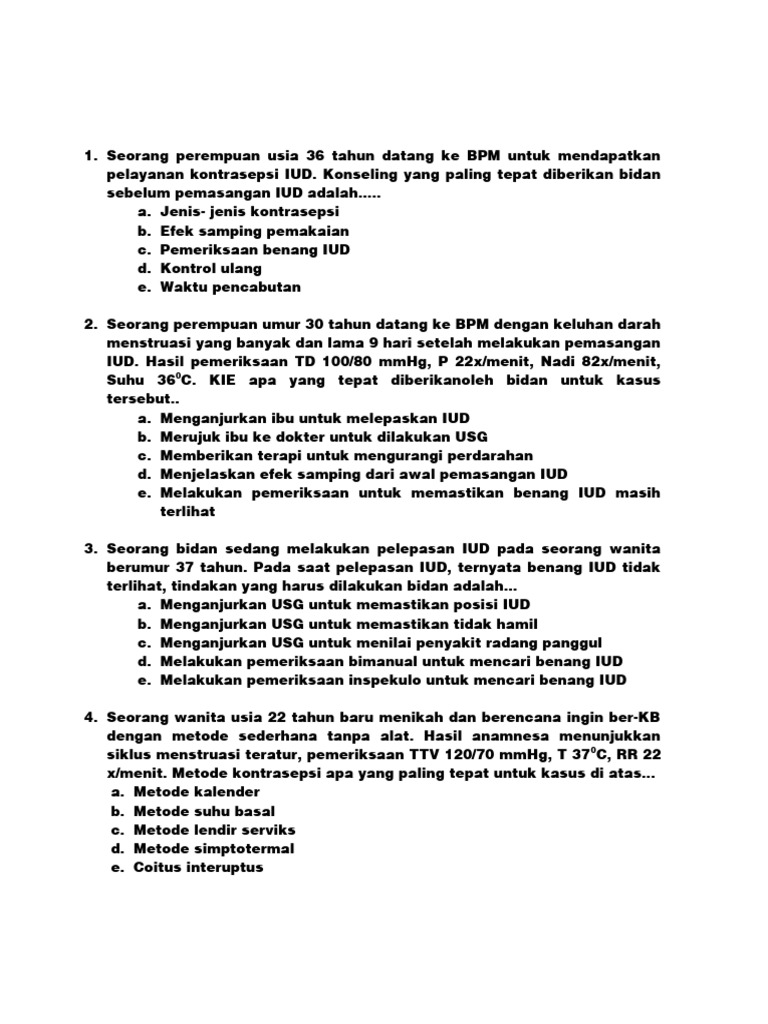 Soal Ukom - KB - Bimbingan - 3 | PDF