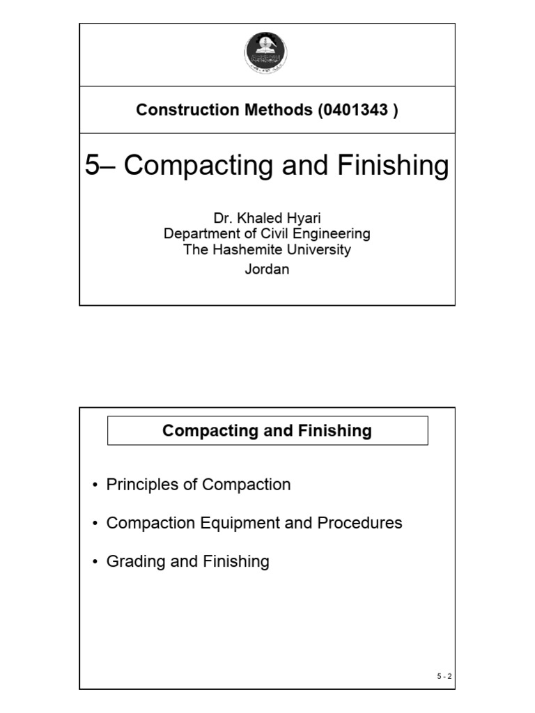 Pacting and Finishing - Construction Methods | PDF | Building ...