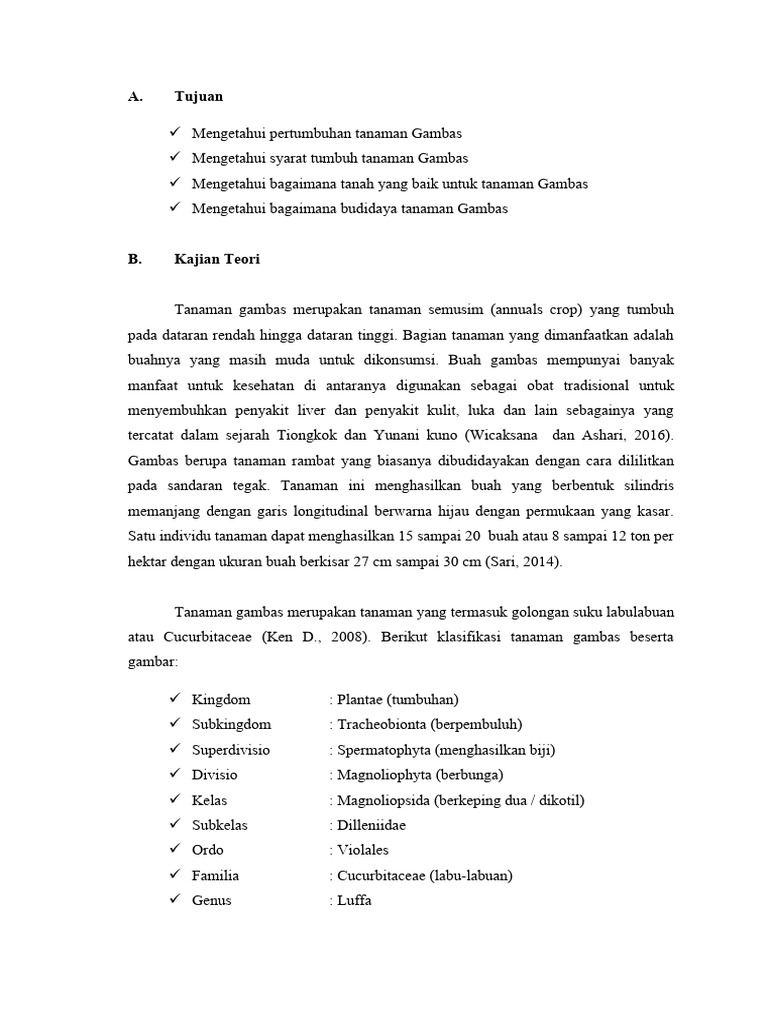 Tanaman Gambas | PDF