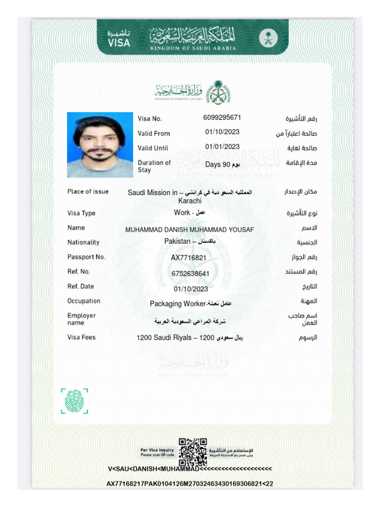 Kingdom of Saudi Arabia Visa | PDF