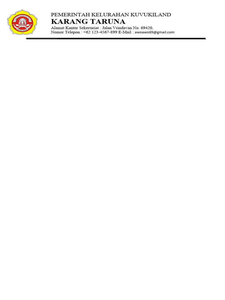 Template Kop Surat KARANG TARUNA | PDF