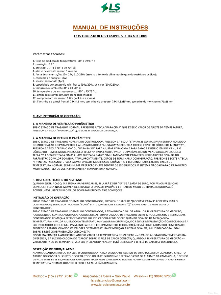 Manual STC 1000 | PDF