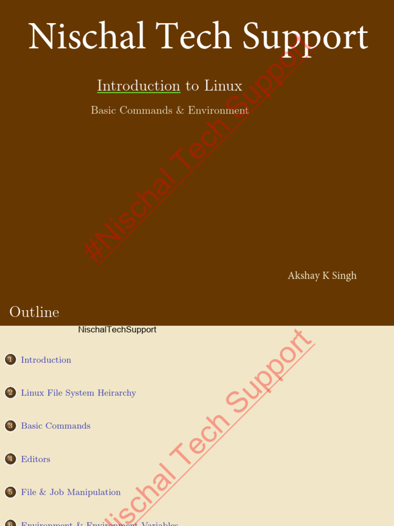 Linux-Commands BY NischalTechSupport | PDF | Linux | Linux Distribution
