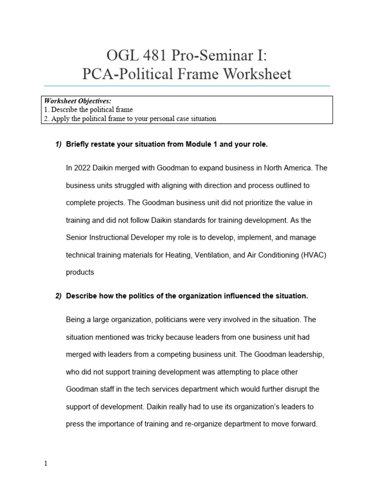4 Political Frame Worksheet | PDF