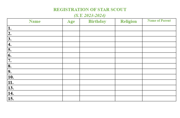 Registration of Star Scout | PDF