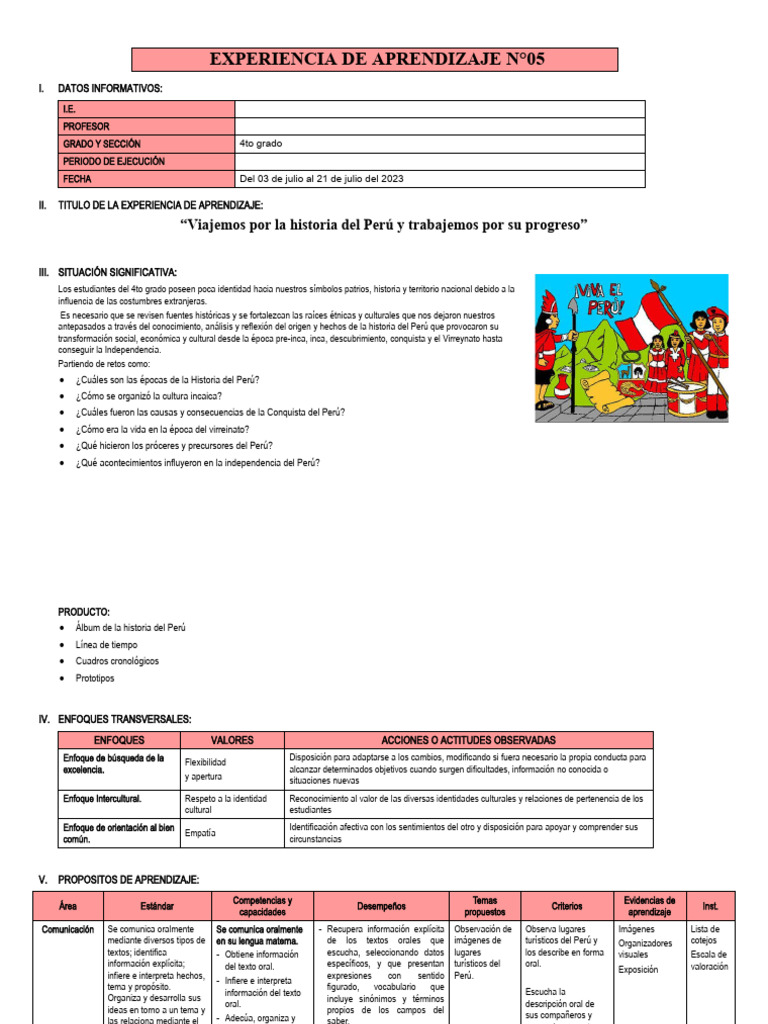 4° Grado - Experiencia de Aprendizaje N°05 | Descargar gratis PDF | Ángulo | Geometría