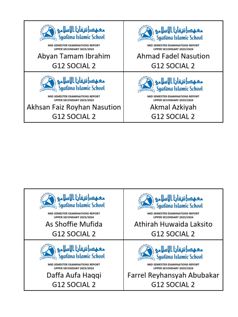 Label Nama Mse 1 | PDF