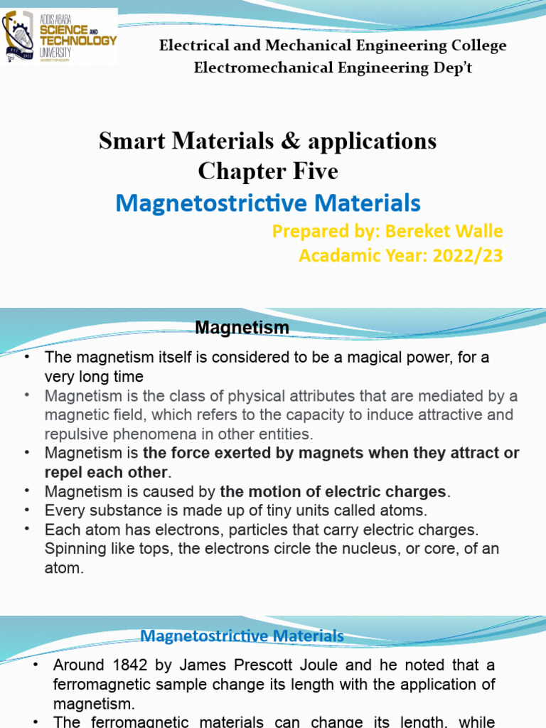 Chapter 5 - Magnetostrictive Materials | PDF