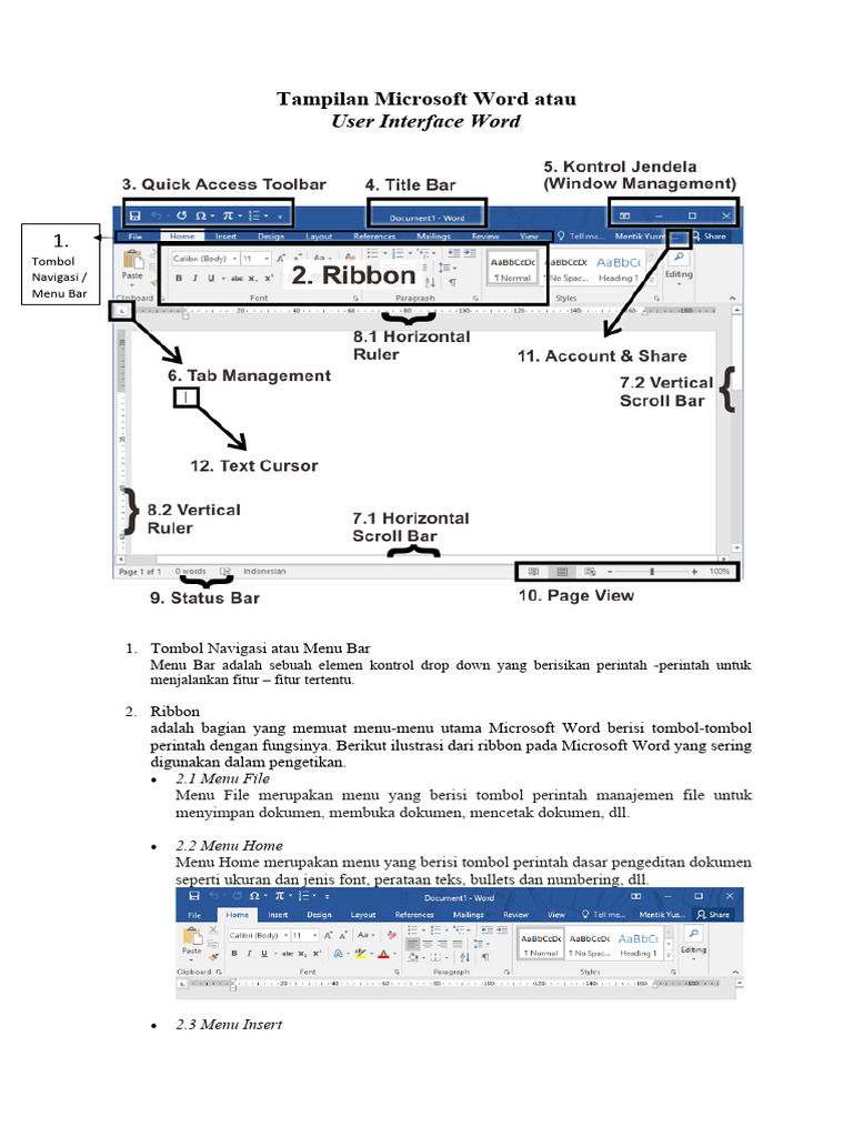 Tampilan Microsoft Word Atau | PDF